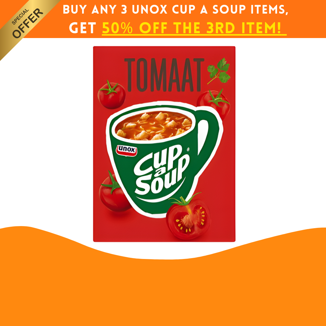 Unox Cup-a-soup Tomaat (3 x 18 gram) | Dutchshop HK – The Dutch Shop