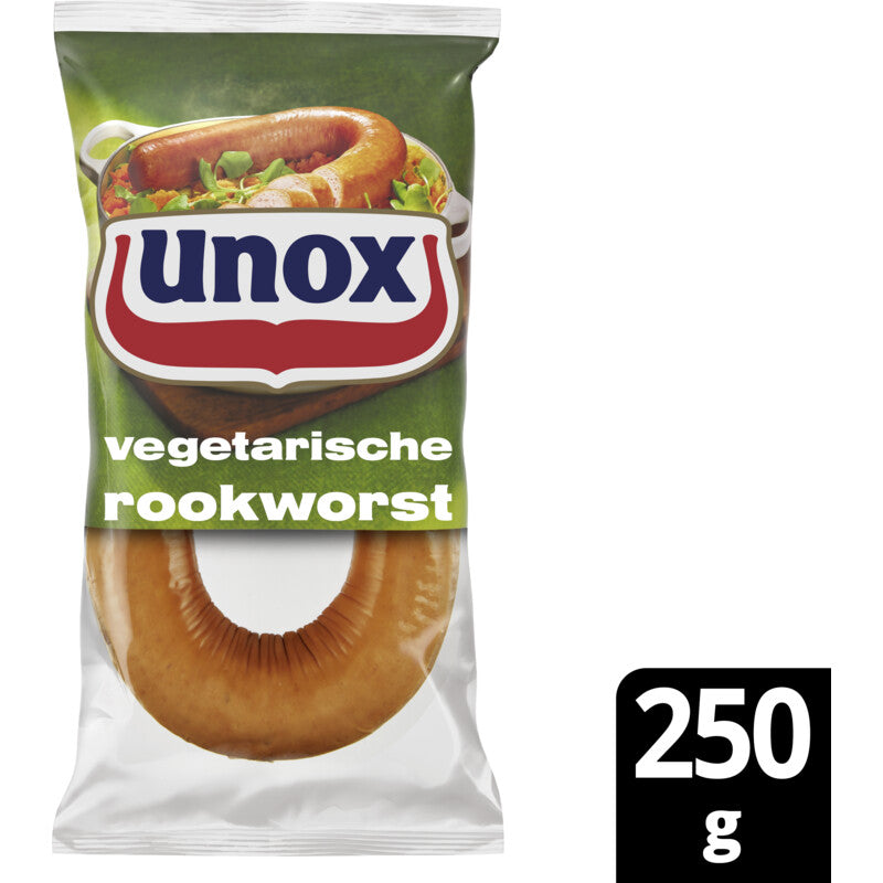 Unox Gelderse vegetarische rookworst ( 285 gram )/Vegetarian Smoked sa ...