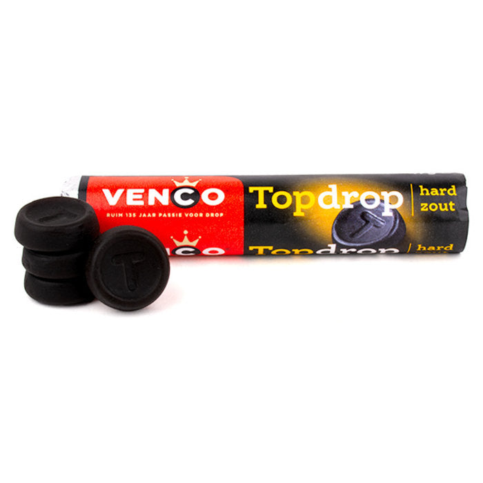 Venco Topdrop Hard Zout (47 gram)/ Hard salted licorice – The Dutch Shop